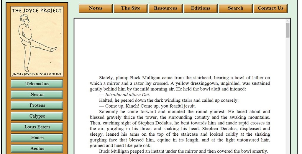 Three Useful Internet Sites for a Dynamic Reading of Ulysses by James ...
