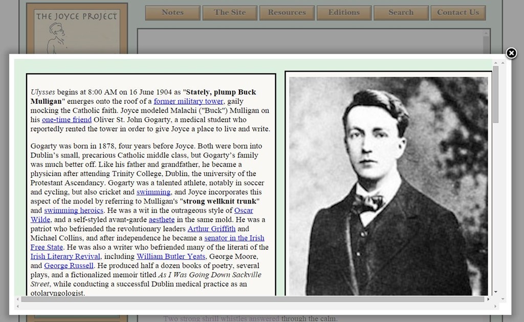Three Useful Internet Sites for a Dynamic Reading of Ulysses by James ...